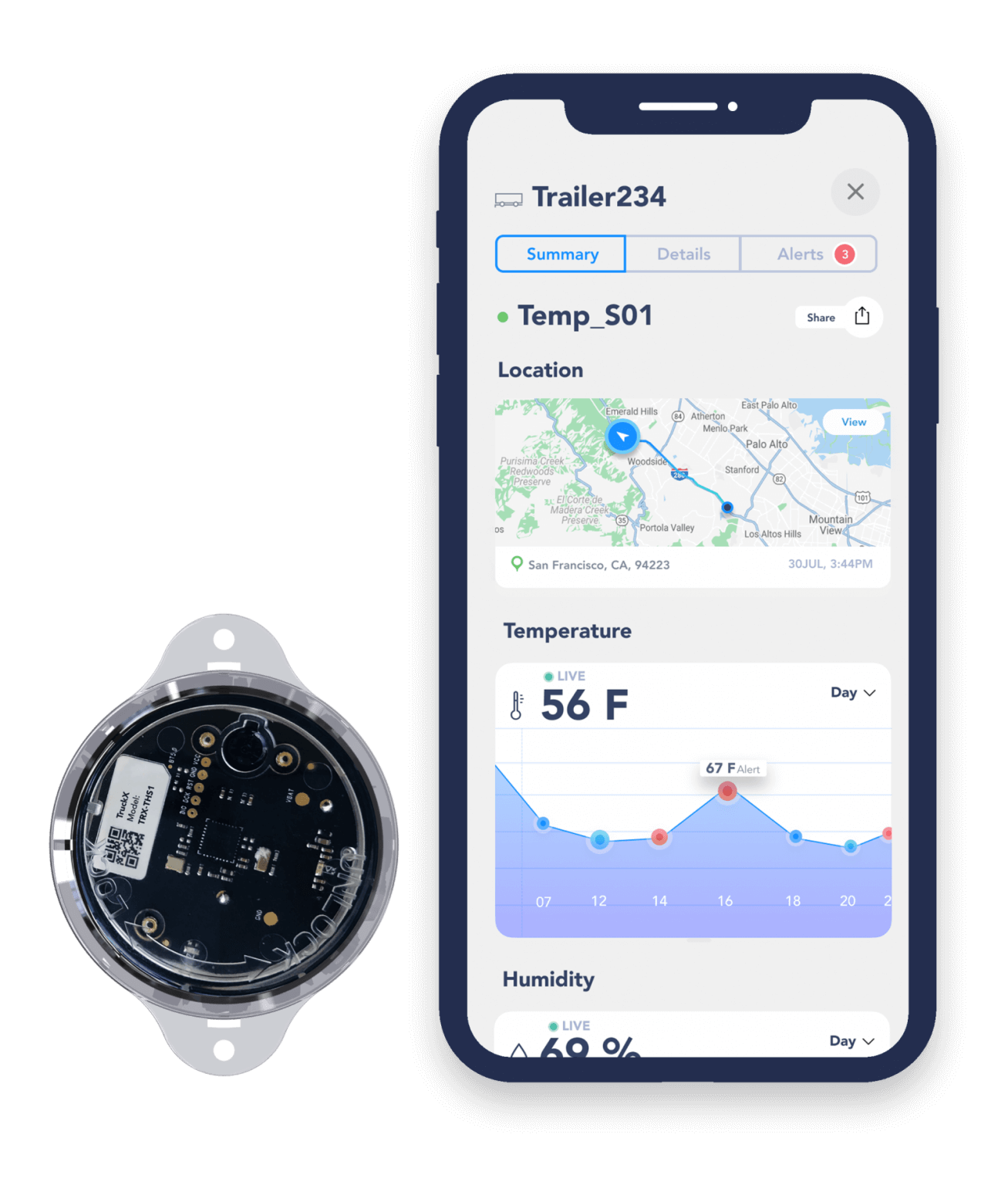 Temperature and Humidity Sensor - TruckX Inc